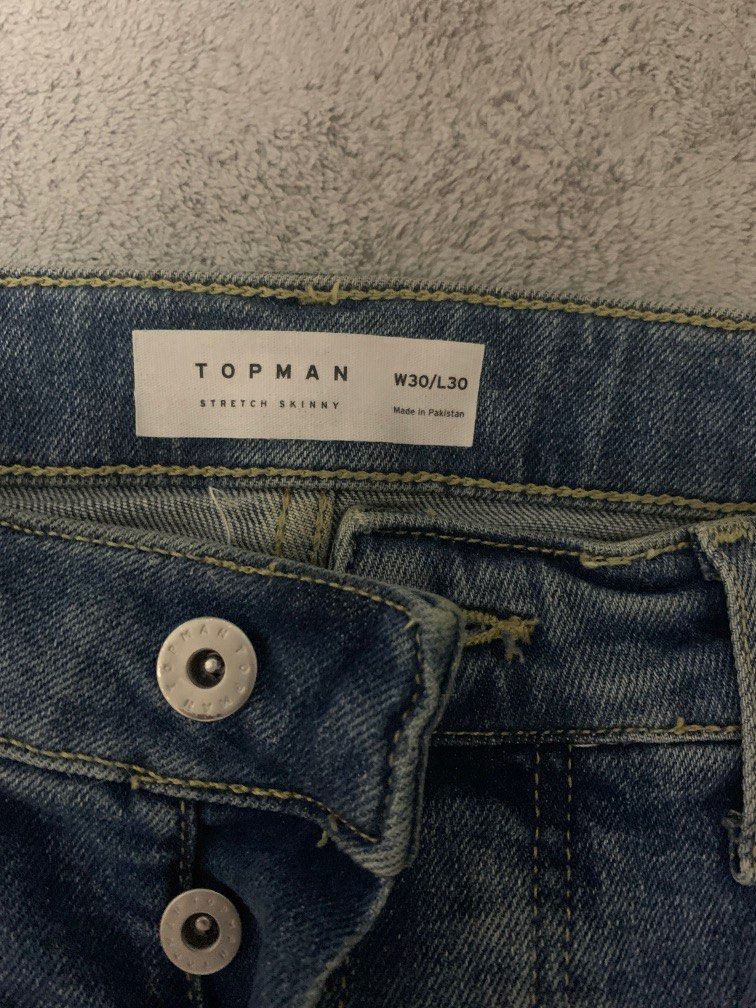 Topman ripped jeans, Men's Fashion, Bottoms, Jeans on Carousell