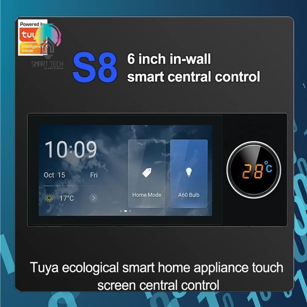 TUYA Smart 6-Inch Central Control LCD Touch Panel For Home Automation ...