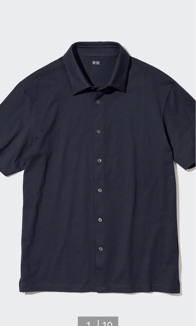 Uniqlo Airism Full Open Polo Shirt, Men's Fashion, Tops & Sets, Tshirts ...