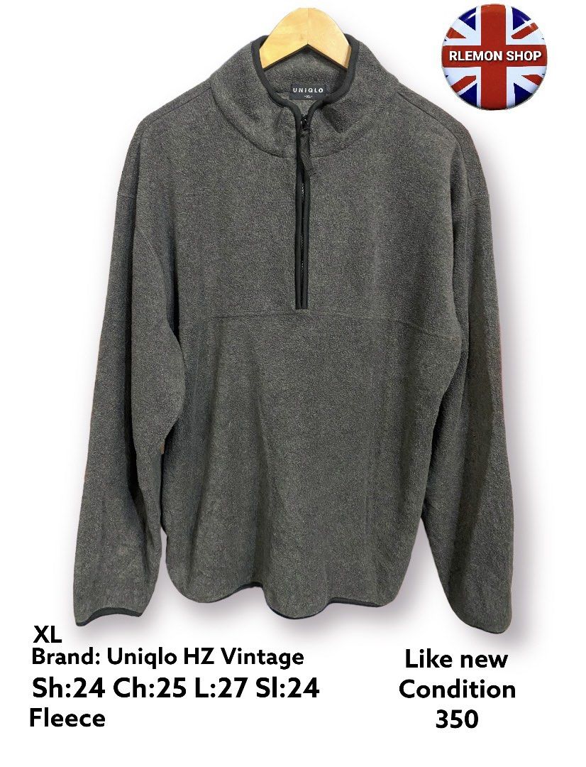Uniqlo Half Zip Vintage Fleece Jacket, Men's Fashion, Coats, Jackets ...