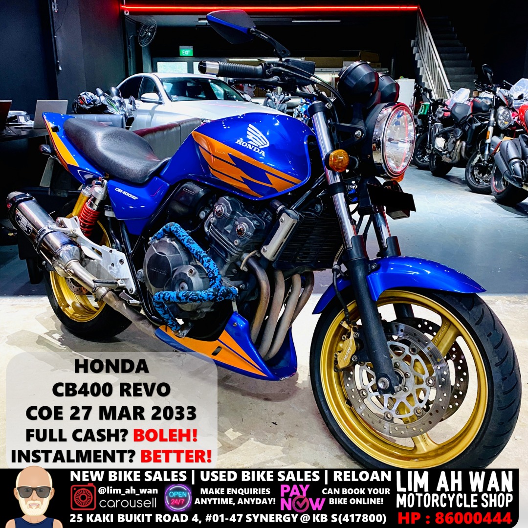 USED Honda CB400 Revo with YOSHIMURA, Motorcycles, Motorcycles for Sale, Class 2A on Carousell