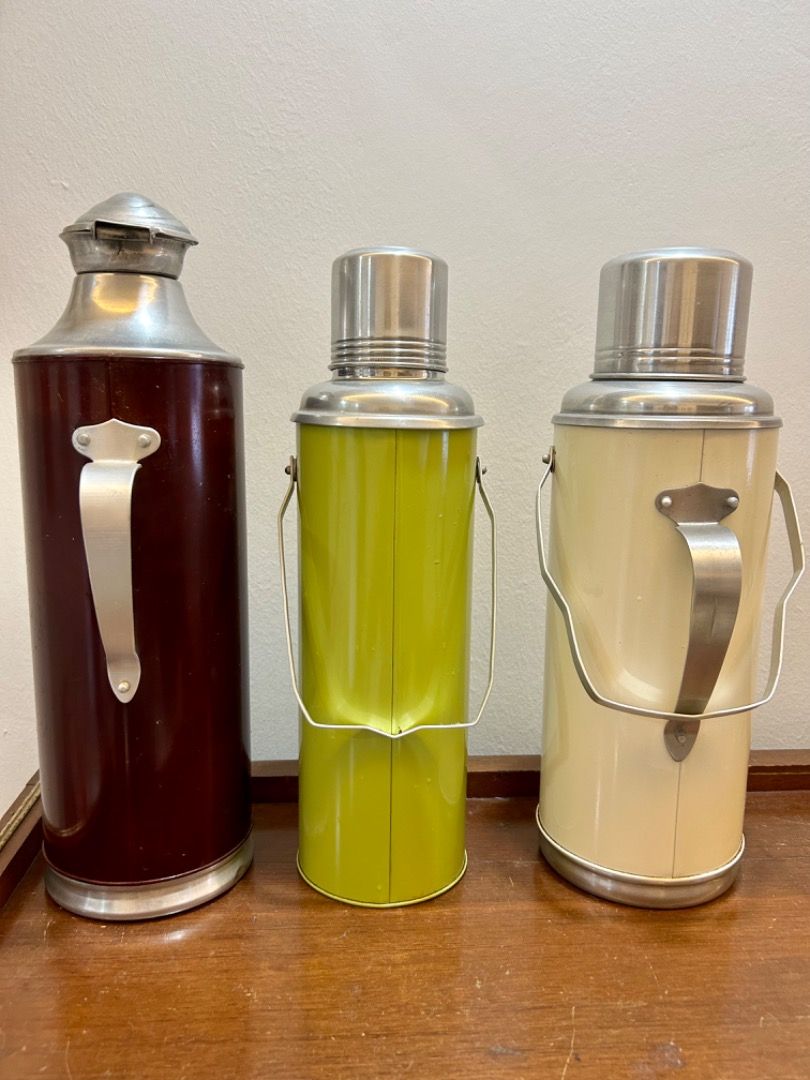 Vintage thermal flasks (set of 3}, Furniture & Home Living, Home Decor ...