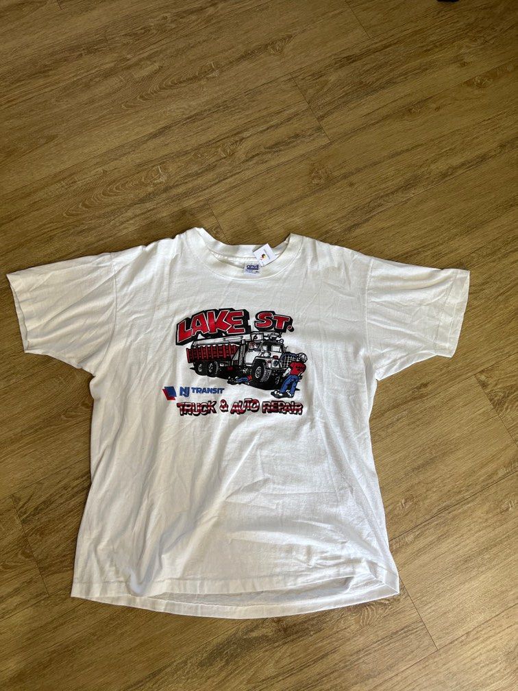 Vintage Thrift T Shirt Car Lake St, Men's Fashion, Tops & Sets, Tshirts ...
