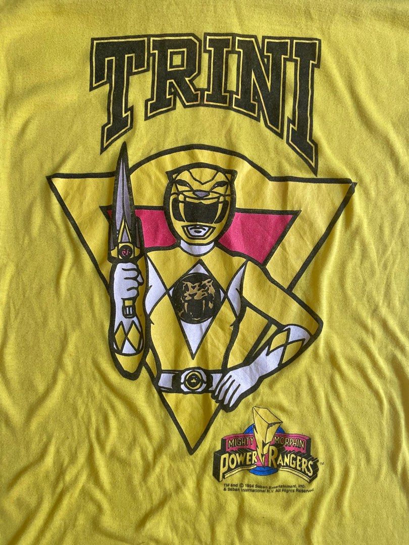 Vintage Trini Kwan / Yellow Ranger Mighty 1994, Women's Fashion, Tops ...