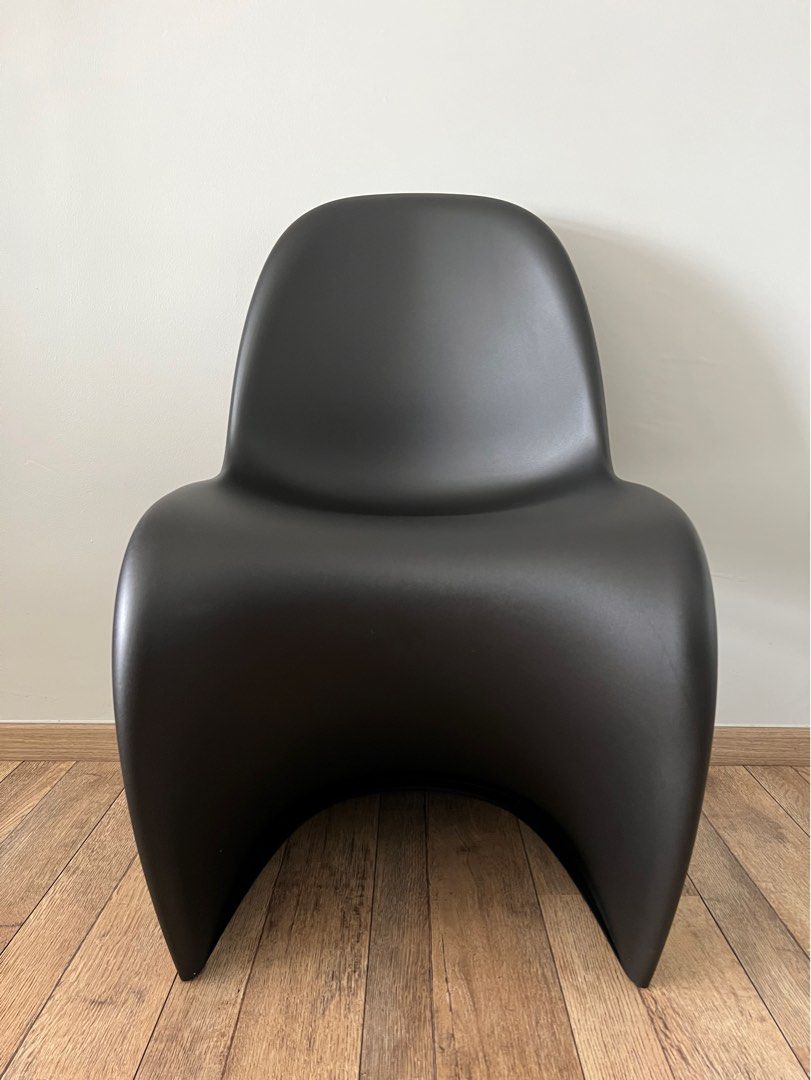 VITRA Panton Chair (New Height) - DEEP BLACK , Furniture & Home Living ...
