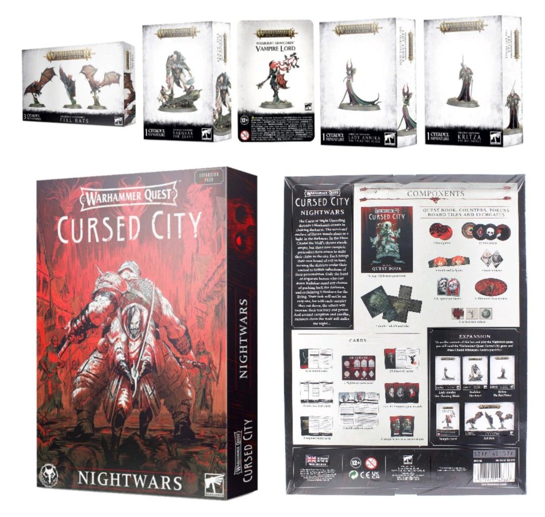 Warhammer Quest AOS Cursed City Nightwars Expansion + Complete ...