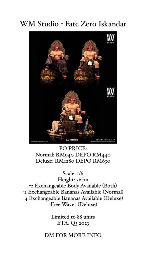 WM Studio - Fate Zero Iskandar, Hobbies & Toys, Toys & Games on Carousell