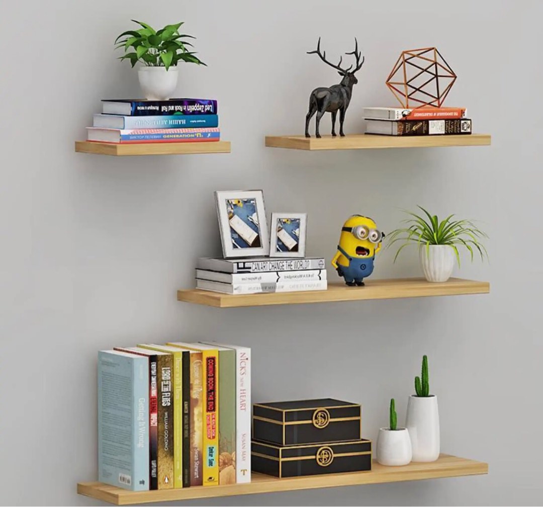 Wooden Hanging Shelf/Floating Shelf/Bathroom Bedroom Living Room Shelf ...