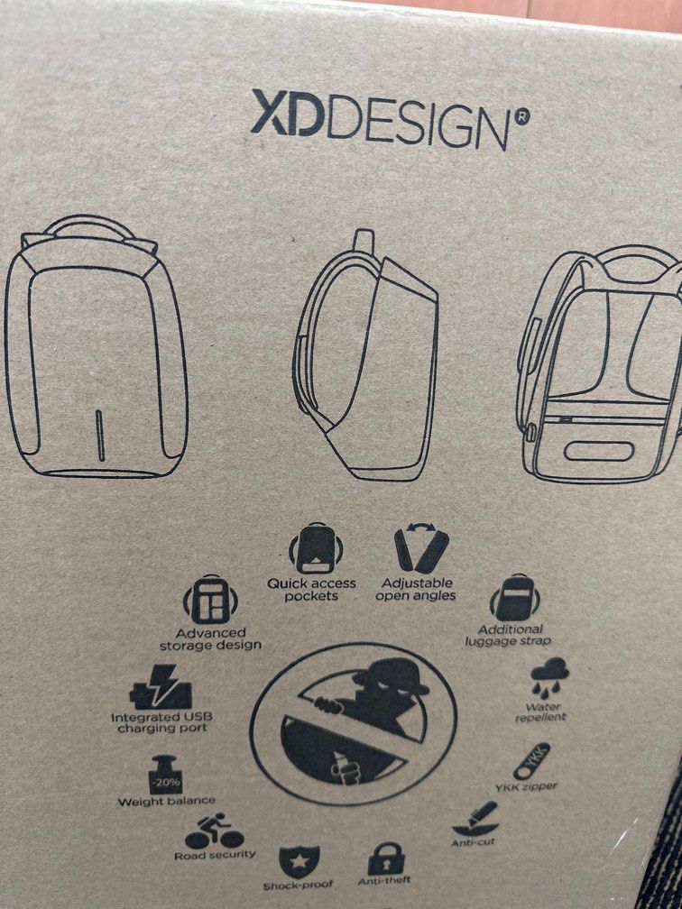 BNIB authentic XD design anti theft Bobby backpack 1st Gen, Computers ...