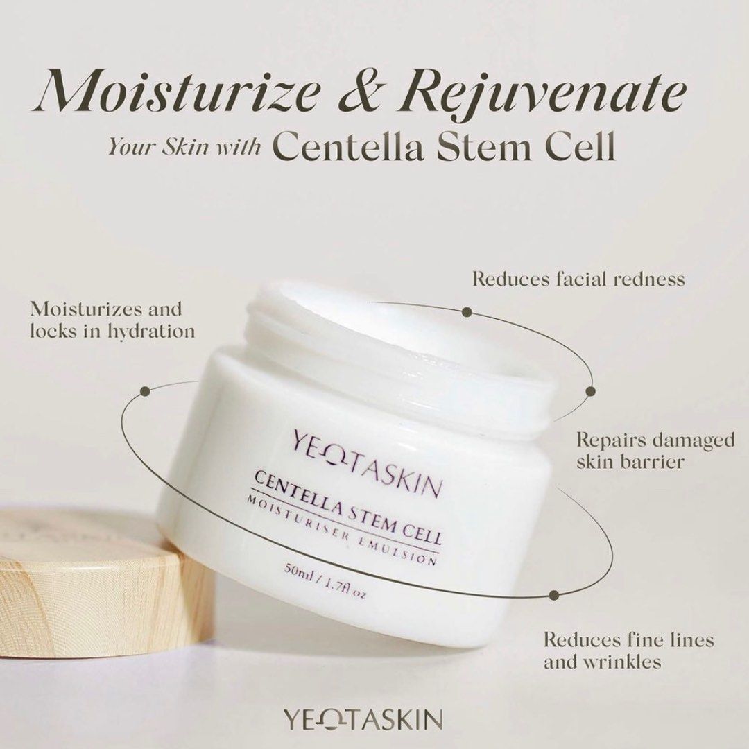 YEOTASKIN CENTELLA STEM CELL - MOISTURISER EMULSION, Beauty & Personal ...