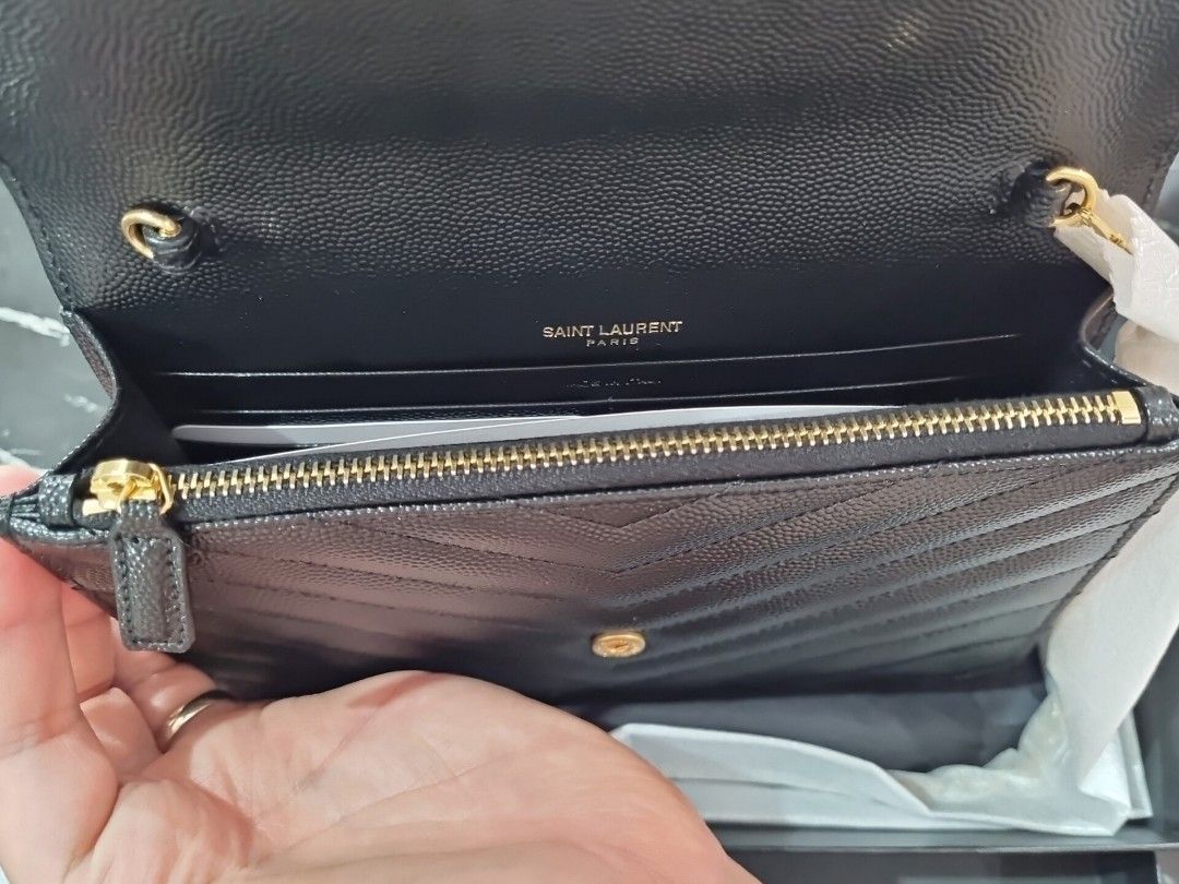 YSL Saint Laurent WOC Wallet on Chain, Luxury, Bags & Wallets on Carousell