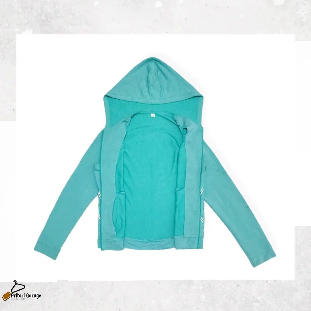 Zipper Hoodie Fleece Inner Sherpa Wool Jacket Uniqlo Basic Green Tosca ...