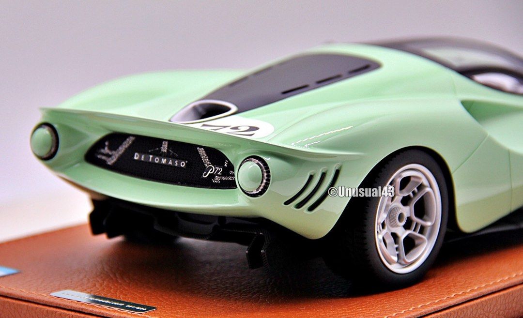 1/18 Peako Model De Tomaso P72 Le Mans Classic Model Green #72 Ferrari ...