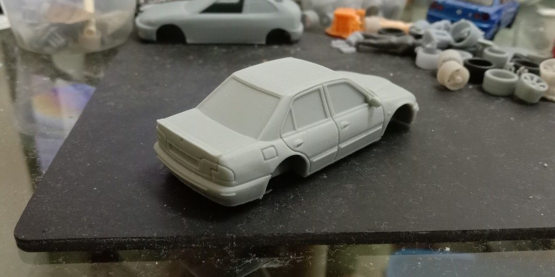 1/64 resin 3D print Proton Wira Sedan not hotwheels inno64 tomica ...