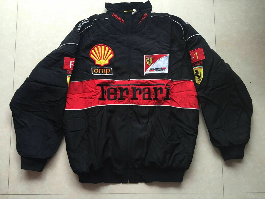 2021 FERRARI Black Embroidery EXCLUSIVE JACKET WINDBREAKER suit F1 team ...