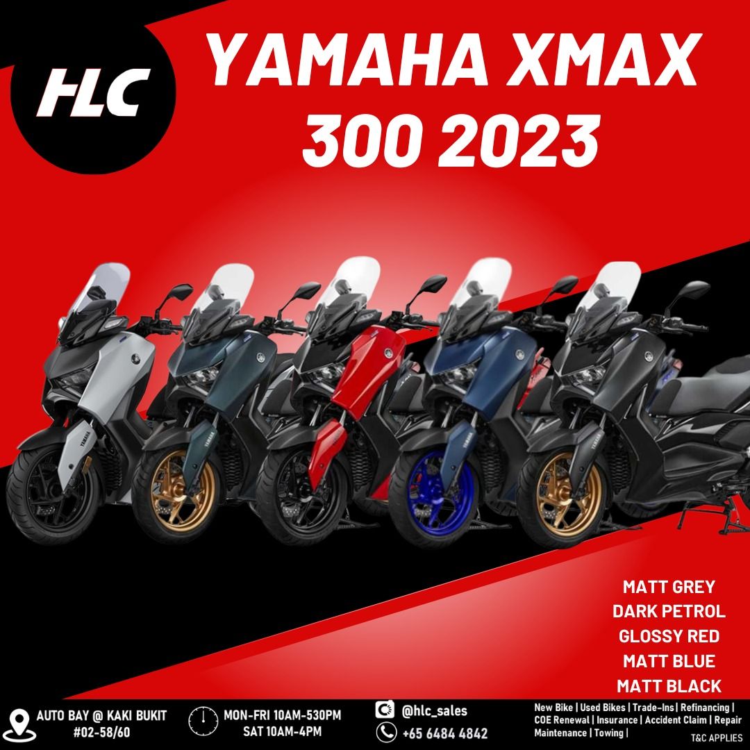 2023 YAMAHA XMAX 300 AGENT UNIT ICE FLUO, Motorcycles, Motorcycles for ...