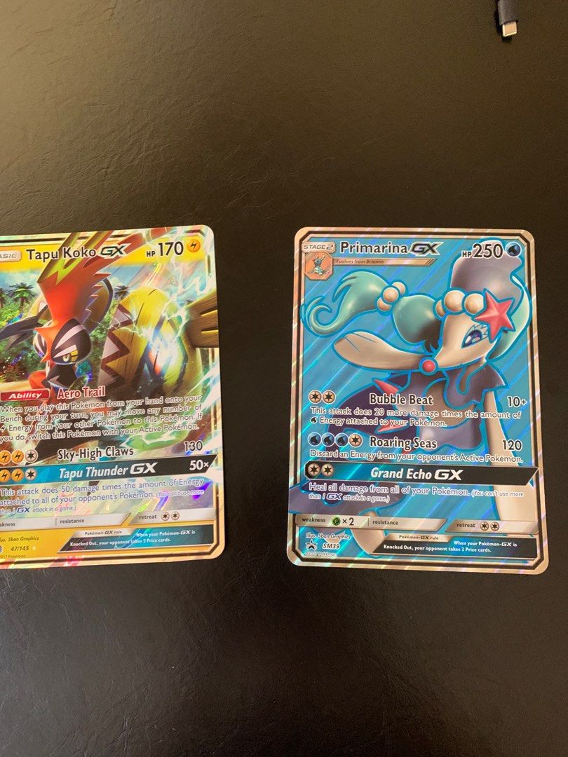 2 Big Cards Primaria Ex and Tapu Koko Ex, Hobbies & Toys, Toys & Games ...