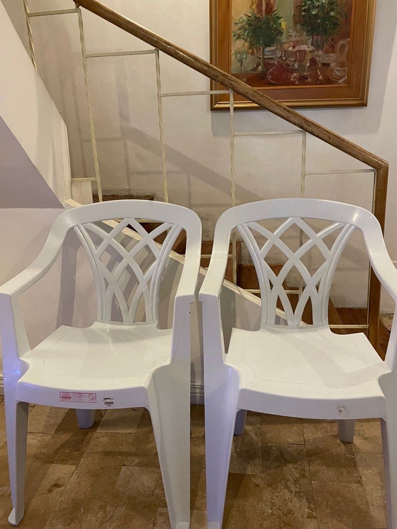 2 Plastic Monobloc Chairs, Furniture & Home Living, Furniture, Chairs ...