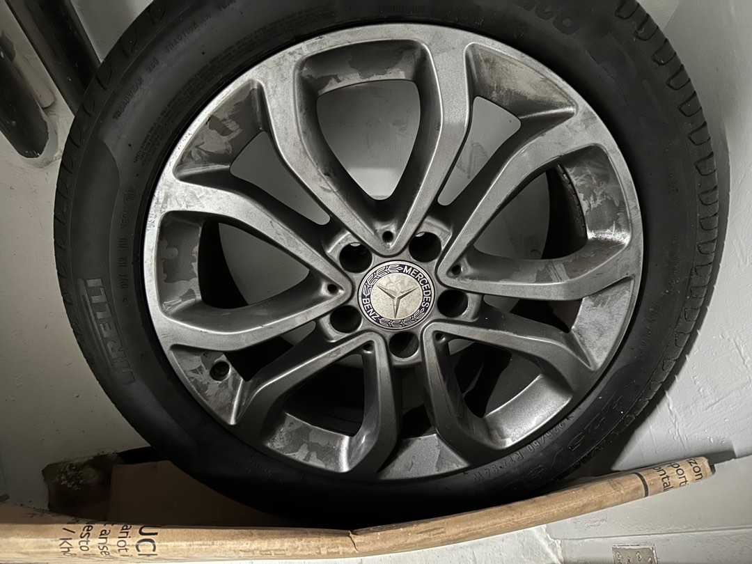 4 pieces used Mercedes W205 sports rims with tyres, Car Accessories ...