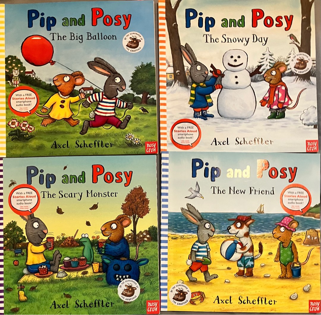 4 Pip and Posy books (Audio provided with QR code), 興趣及遊戲, 書本 & 文具, 小說 ...