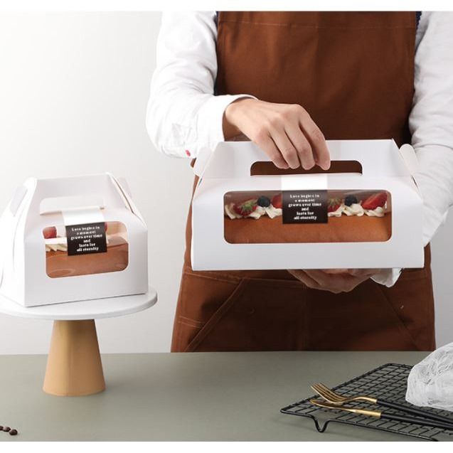 5pcs swiss roll box - log cake box paper box roll cake packaging ...