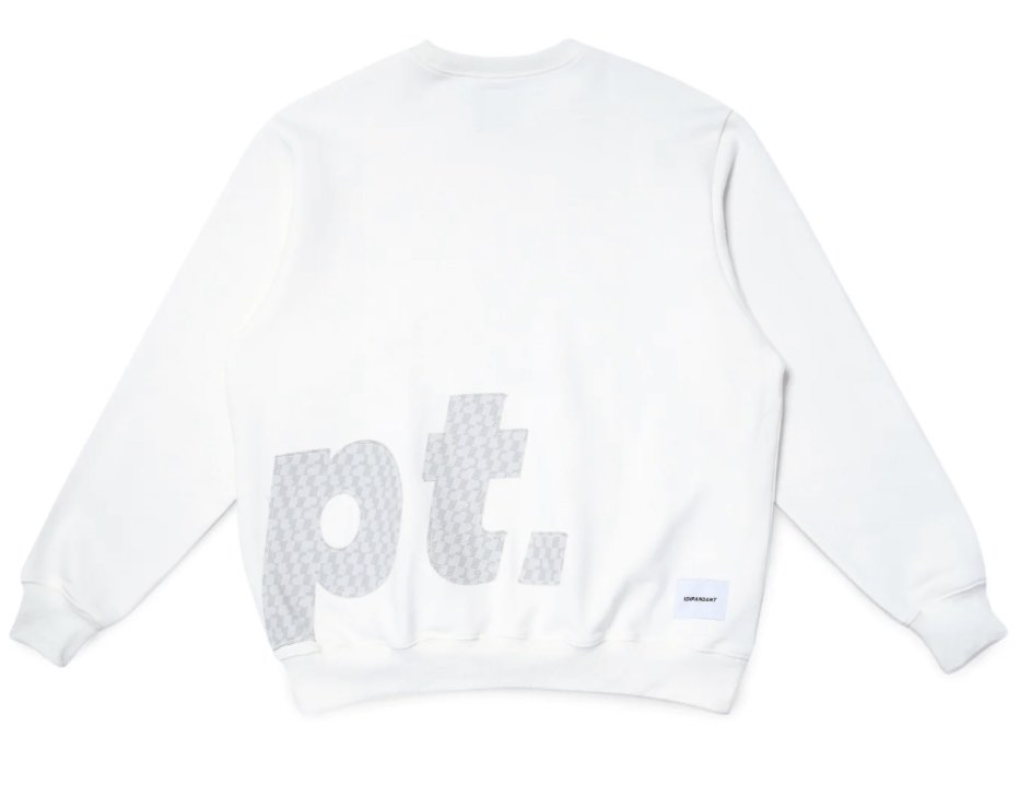 平放 idpt indipandant SWT-020 Logo Graphic Patch Sweatshirt white size S ...