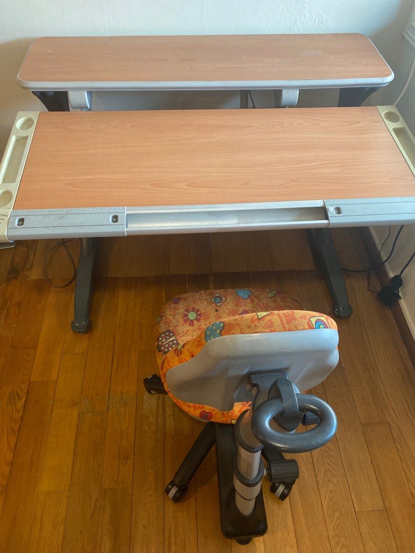 COMF-PRO Adjustable ergonomic study/office table with chair , Furniture ...