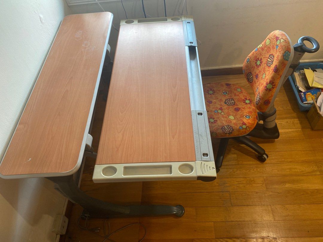 COMF-PRO Adjustable ergonomic study/office table with chair , Furniture ...