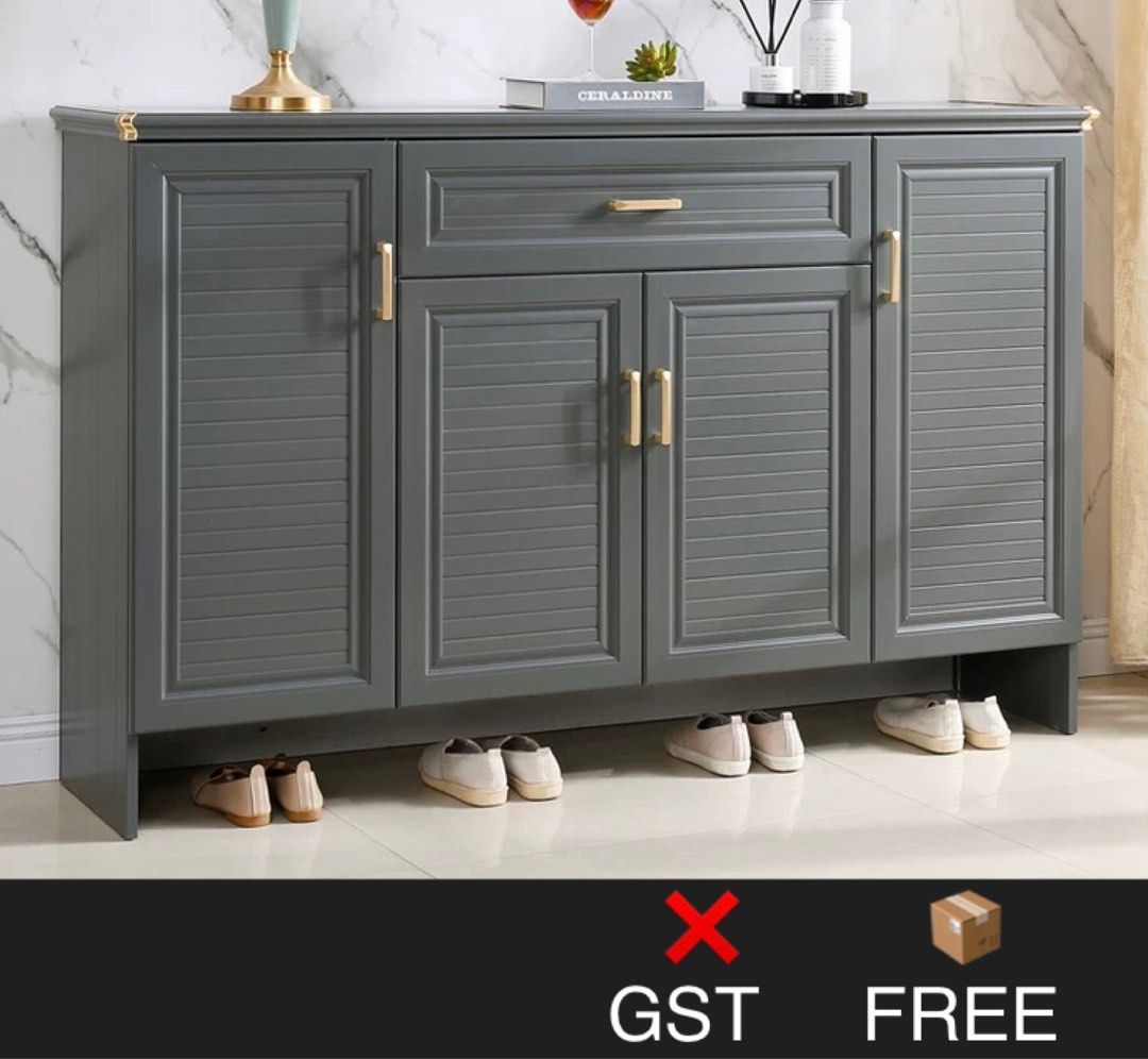 Outdoor Waterproof Sideboard Buffet Table Shoe Cabinet Shoe Rack ...