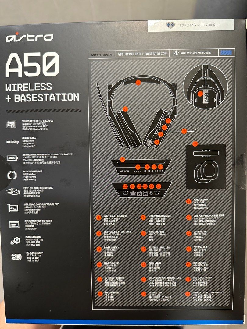 Astro A50 Wireless + Base station / Playstation, Computers & Tech ...