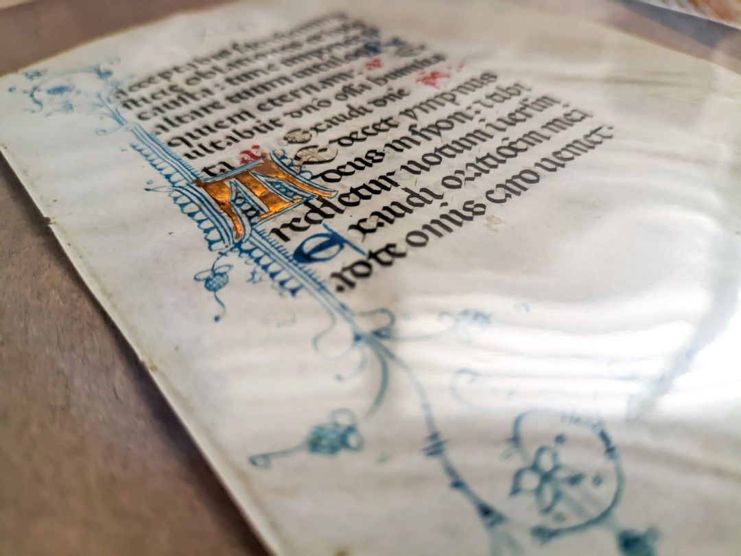 Authentic Medieval Manuscript Leaf Circa 14th Century for Sale with ...