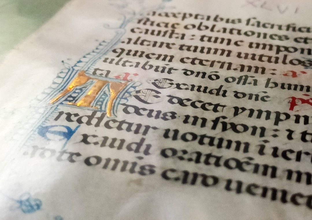 Authentic Medieval Manuscript Leaf Circa 14th Century for Sale with ...
