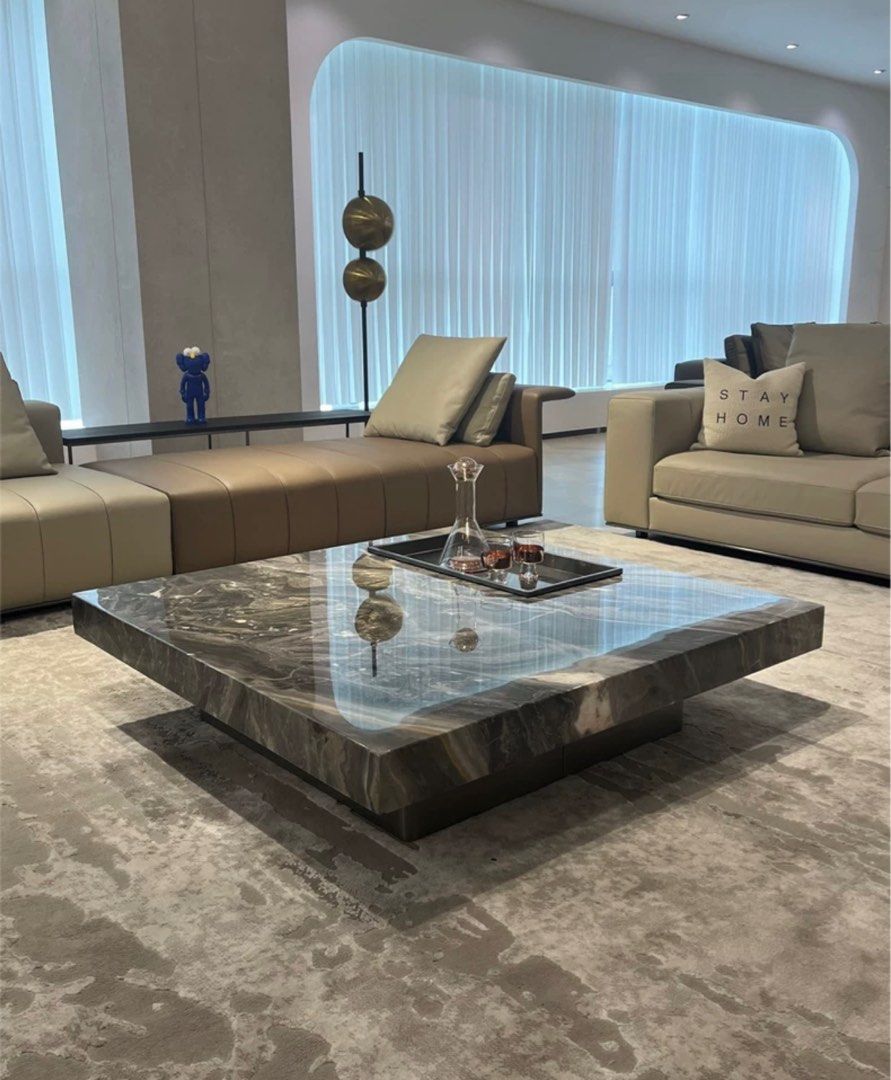 BENTLEY Marble Coffee Table, Furniture & Home Living, Furniture, Tables ...