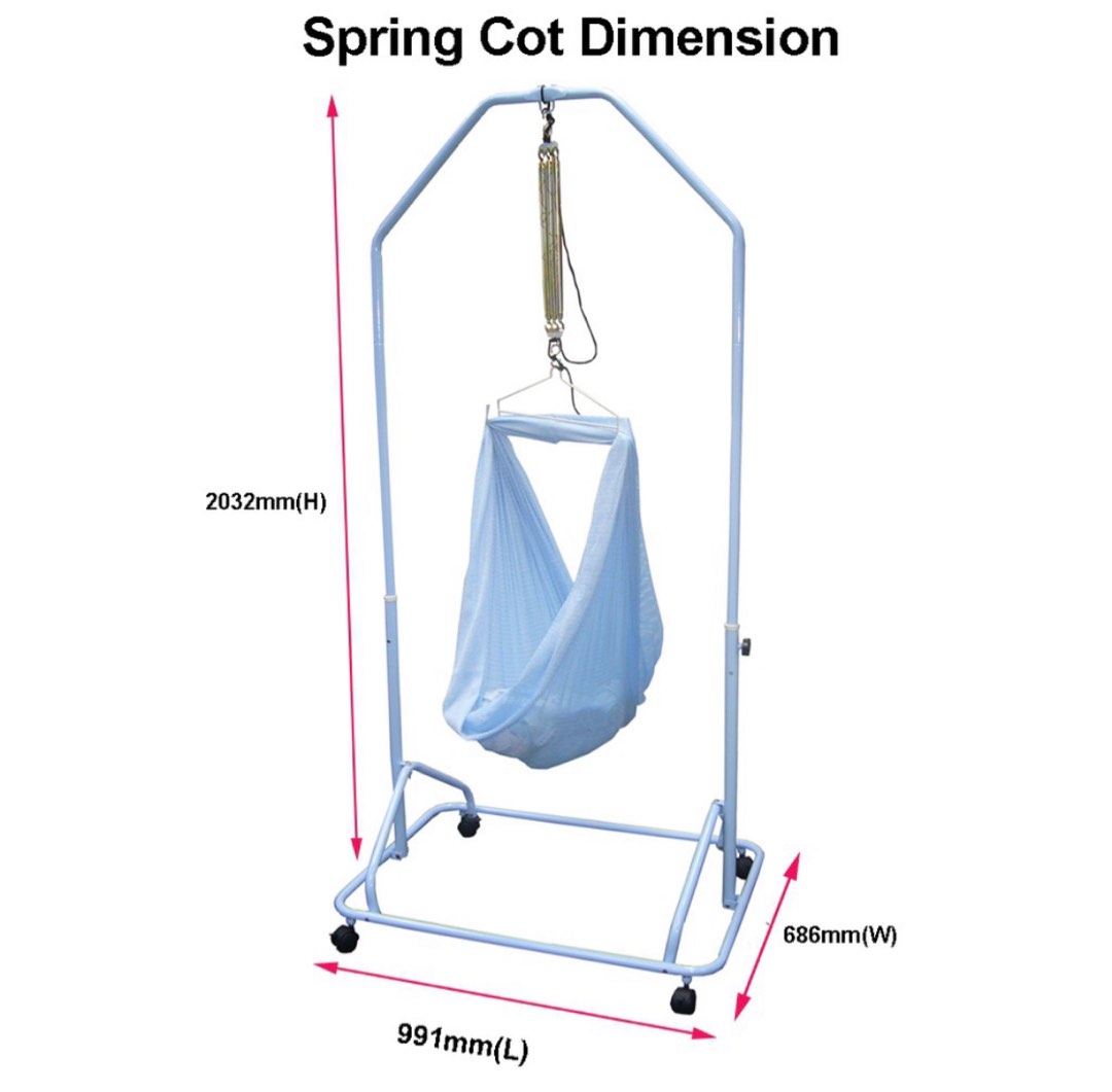 Blue Spring cot (Yao Lan) @ Bedok, Babies & Kids, Baby Nursery & Kids ...