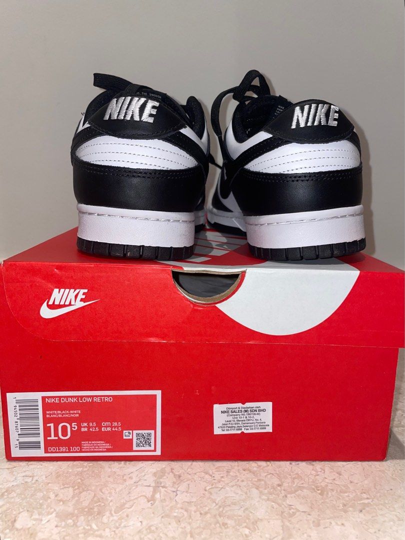 *BNIB* Nike Dunk Low Black White Panda with receipt, Men's Fashion ...