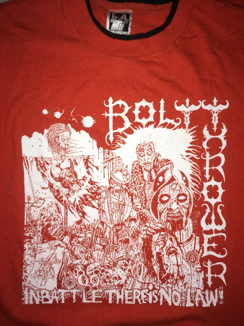 BOLT THROWER In Battle There Is No Law Backhit T Shirt Memoriam Gorguts Cannibal Corpse Carcass ...