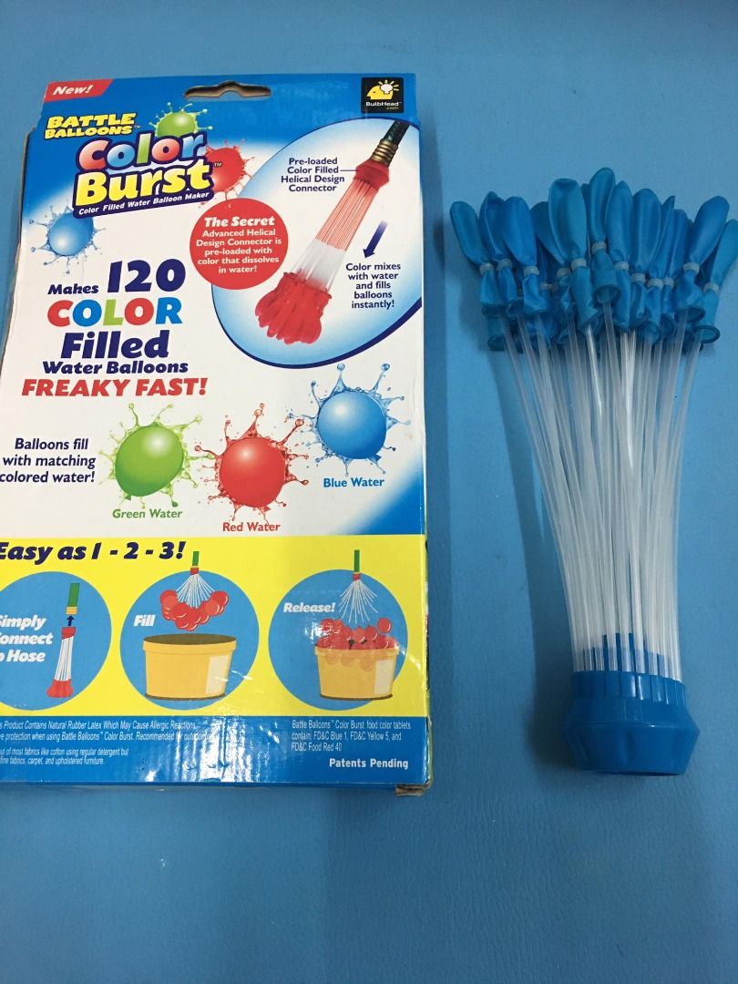 Bubble Head Battle Balloons Color Burst (120 + 40 water balloons ...