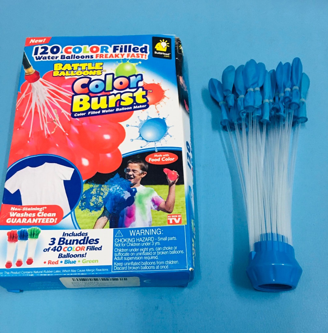 Bubble Head Battle Balloons Color Burst (120 + 40 water balloons ...