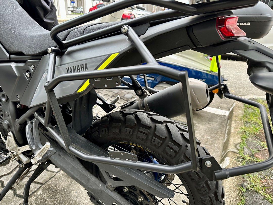 Bumot tenere 700 t7 pannier rear rack baseplate enduristan givi kriega ...