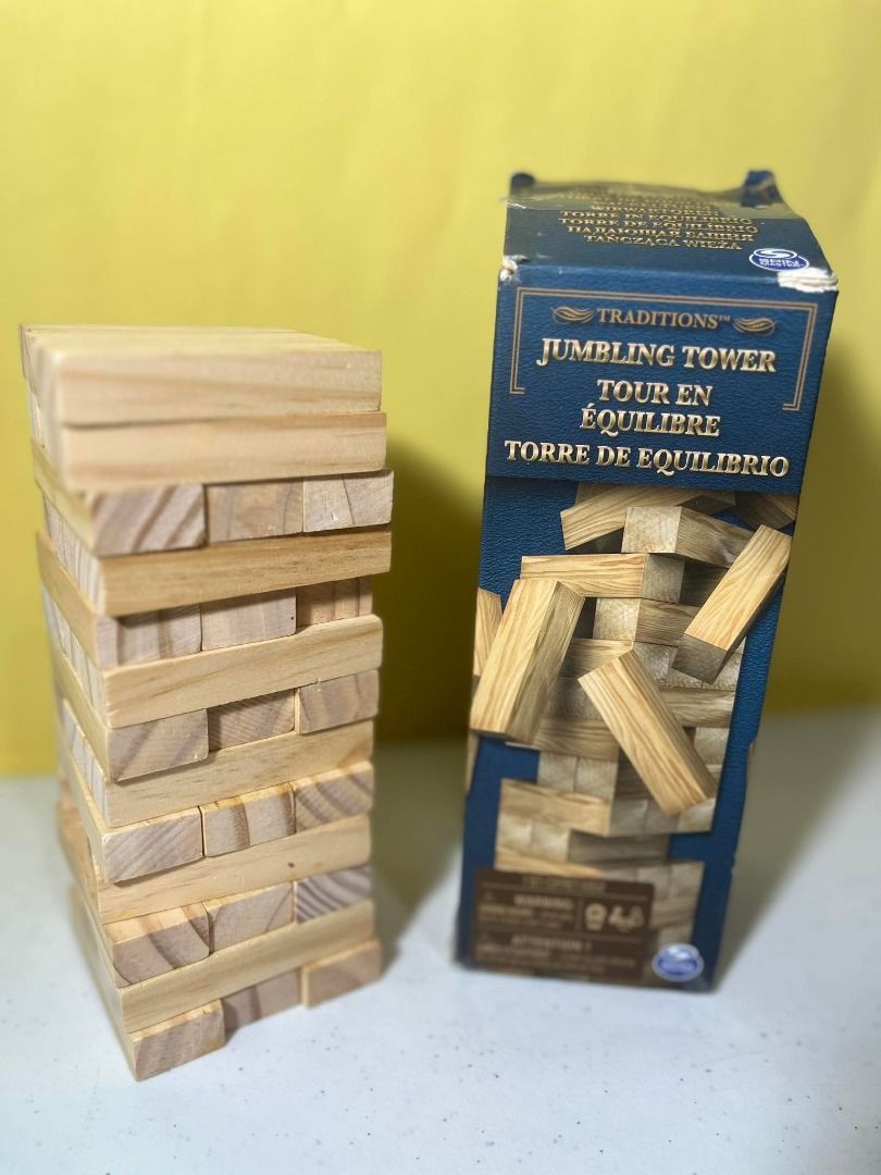 CARDINAL GAMES TRADITIONS JUMBLING TOWERS AND CHESS, Hobbies & Toys ...