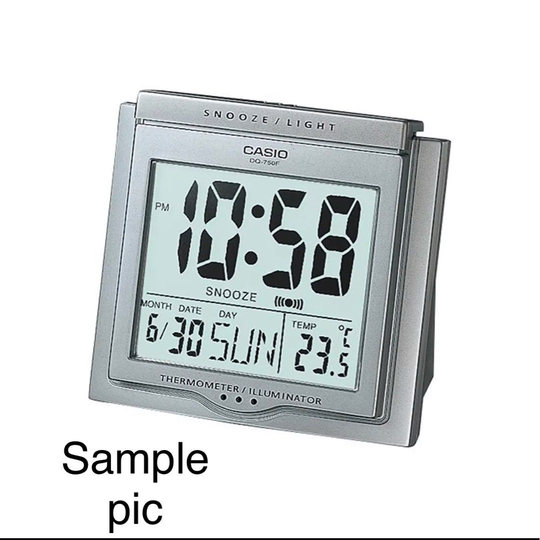 Casio Table clock DQ-750F-1, Furniture & Home Living, Home Decor ...