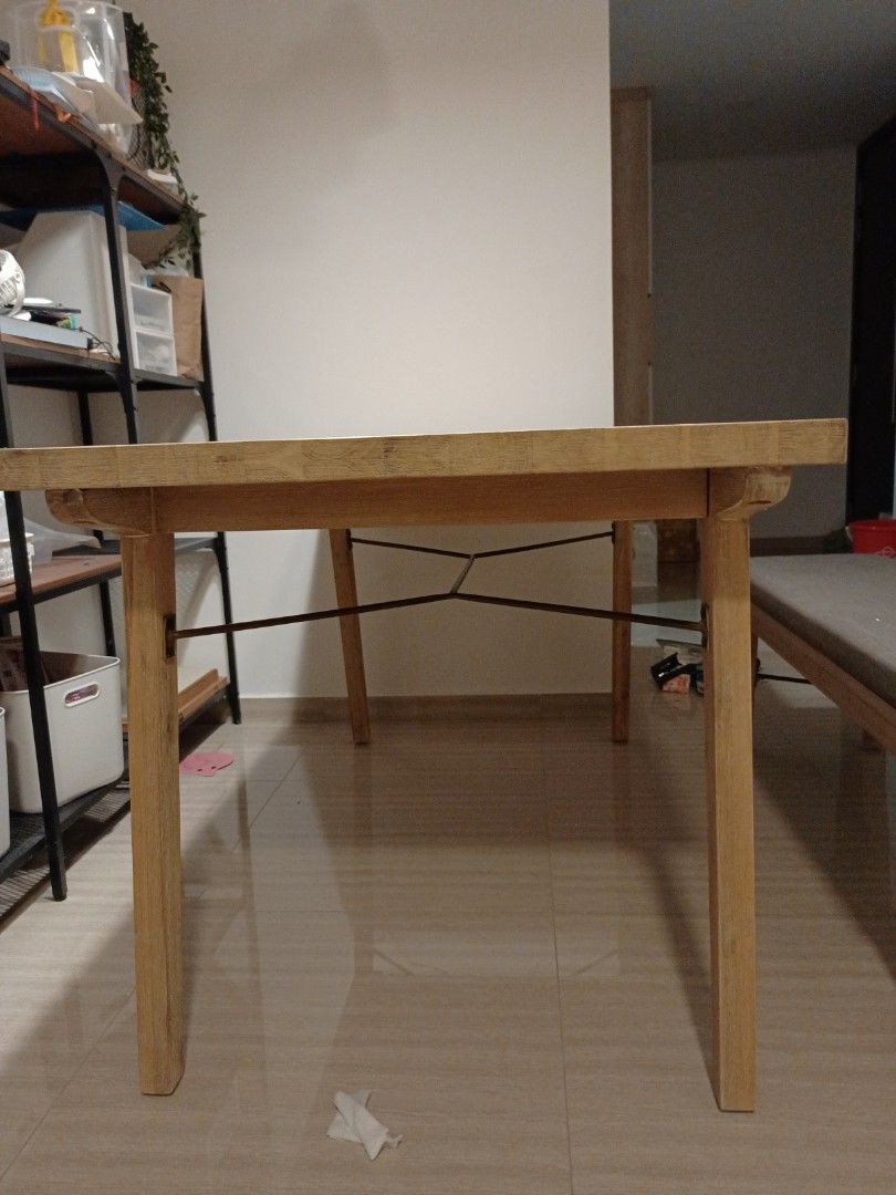 Castlery solid wood dining table, Furniture & Home Living, Furniture ...