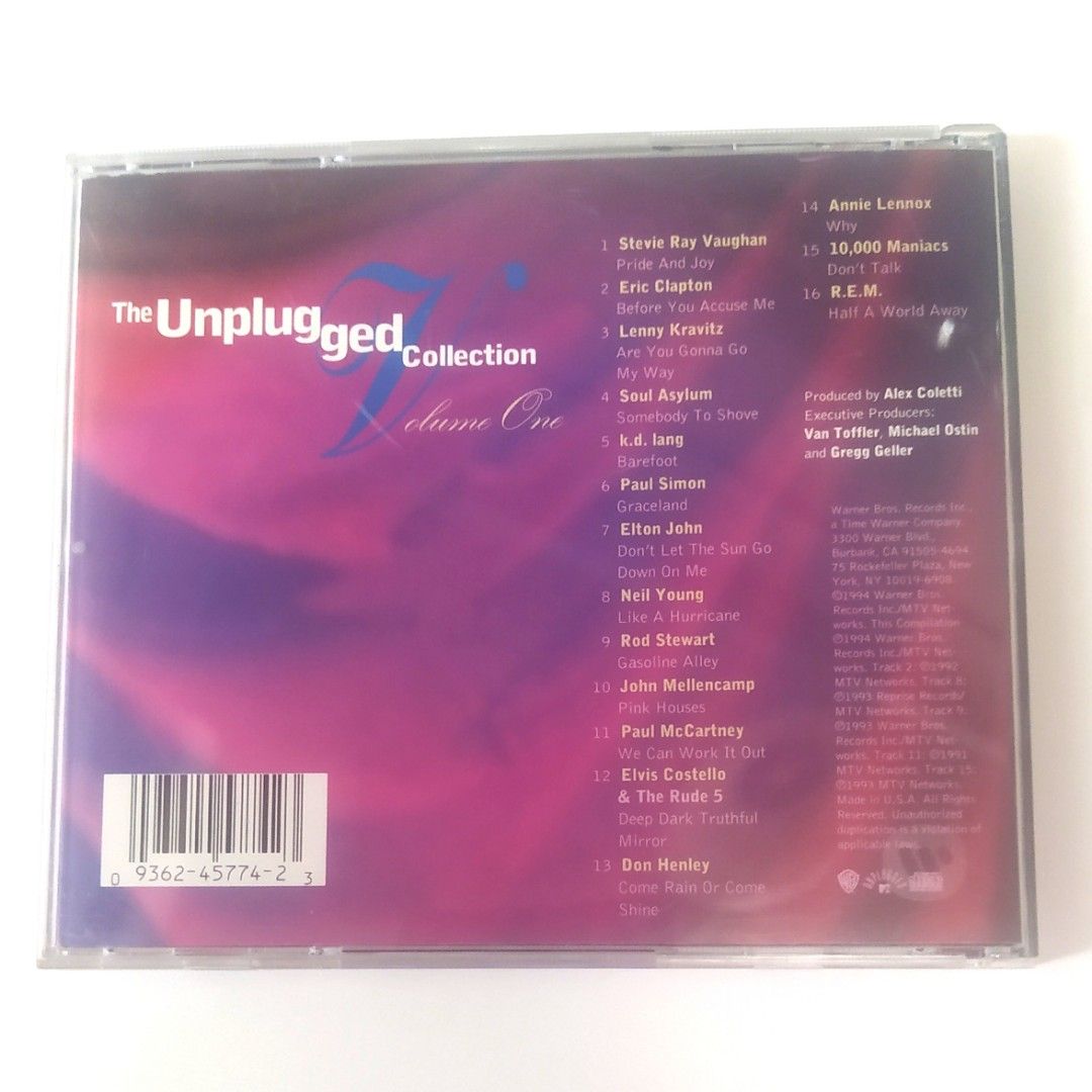 CD Unplugged Collection Vol 1 Eric Clapton, Kravitz, Young, McCartney, Mellencamp, REM etc ...
