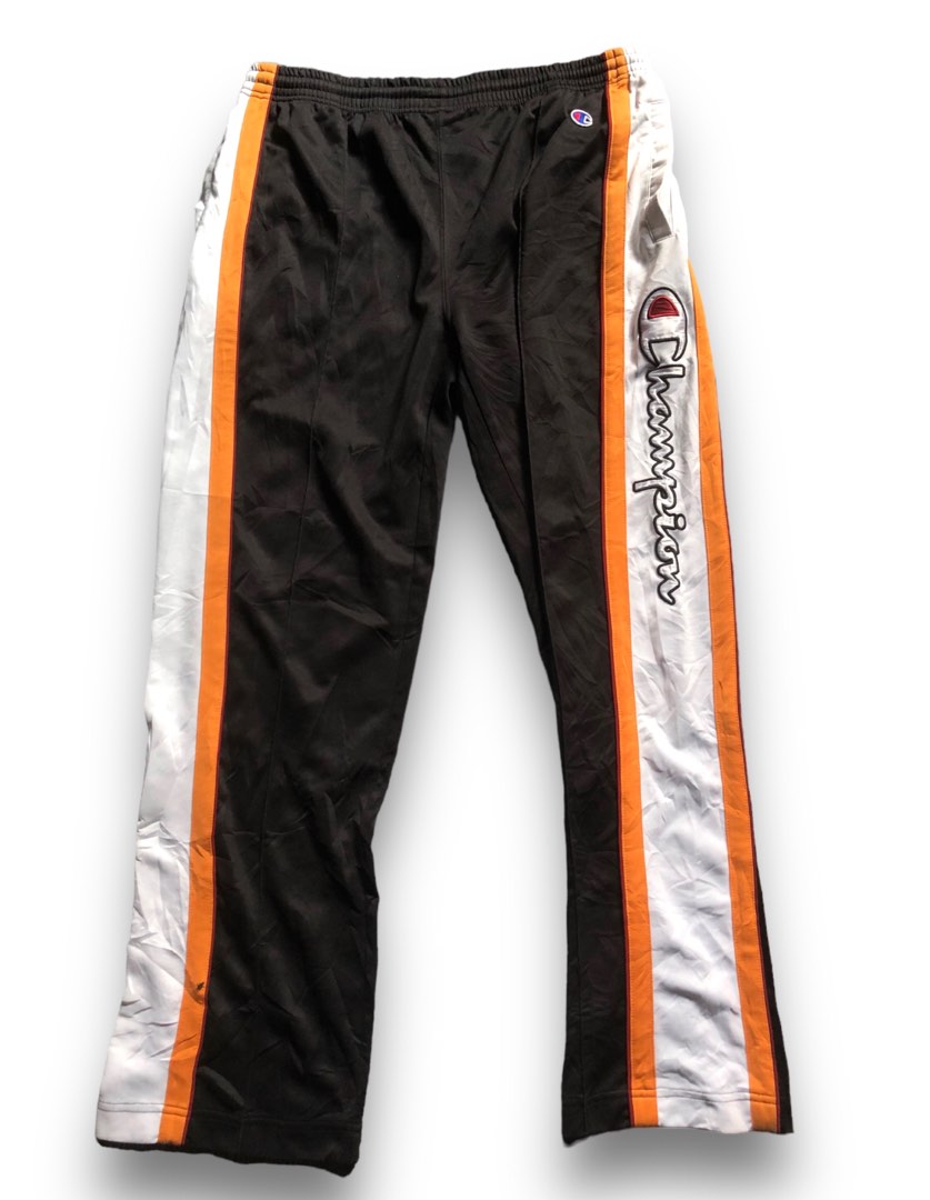Champion Track Pants Big Script logo, Men's Fashion, Bottoms, Joggers ...