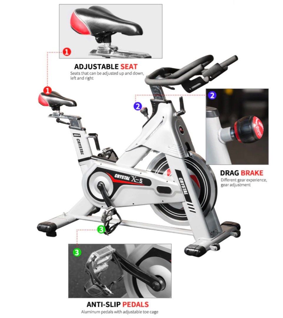 Commercial spin bike (21kg flywheel), Sports Equipment, Exercise ...