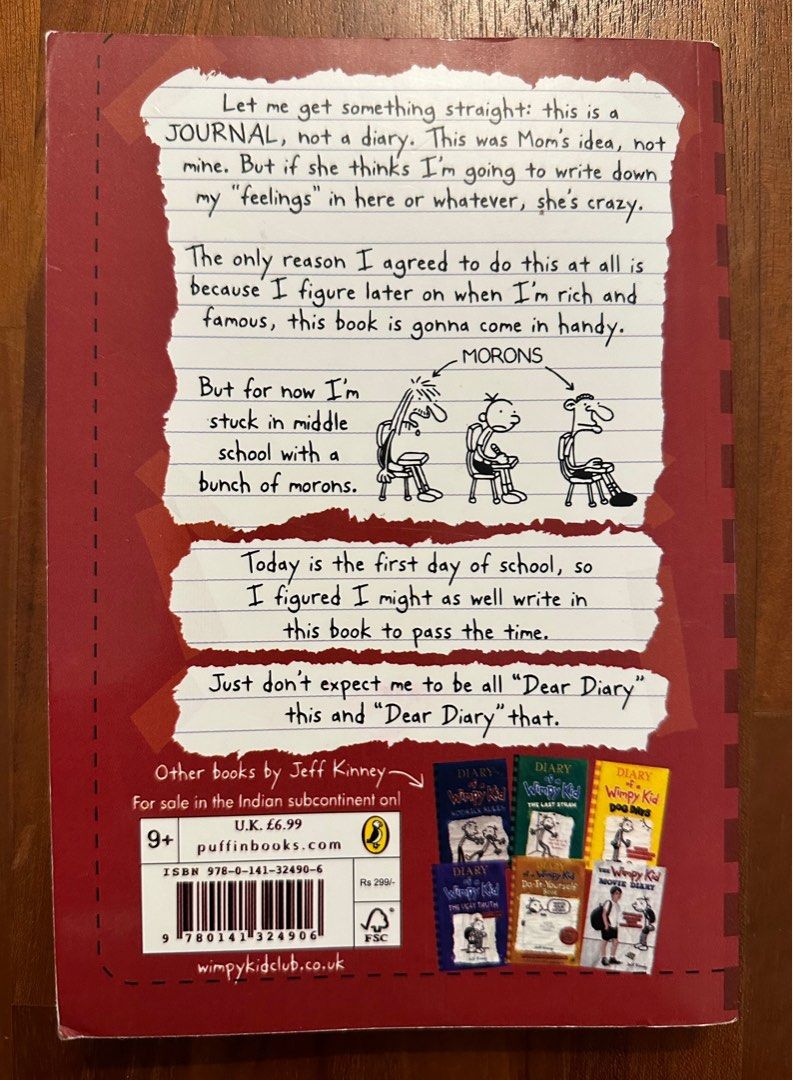 Diary of a Wimpy Kid by Jeff Kinney, Hobbies & Toys, Books & Magazines ...