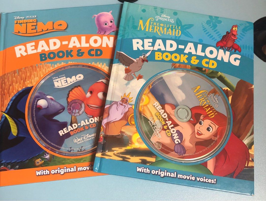 Disney Finding Nemo and The Little Mermaid Read-Along Book with CD on ...