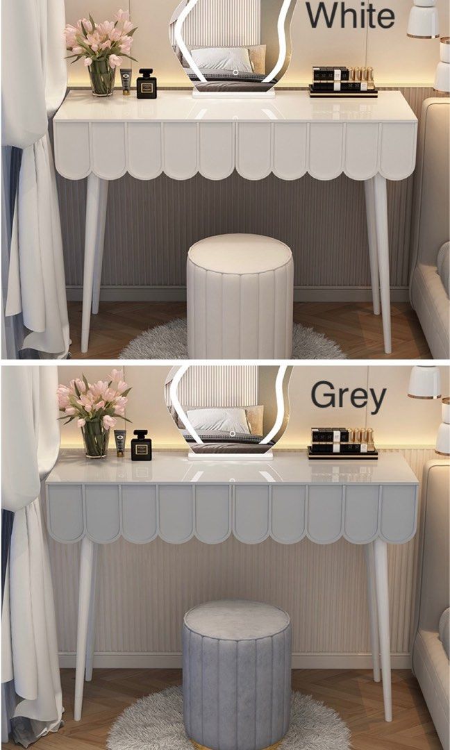 Dresser Table Vanity Table Dressing Table Desktop Optional Vanity Stool ...
