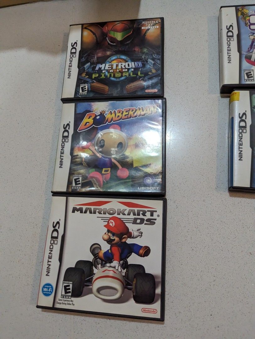 Ds Nintendo games Mario kart DS Bomberman Metroid prime pinball final ...