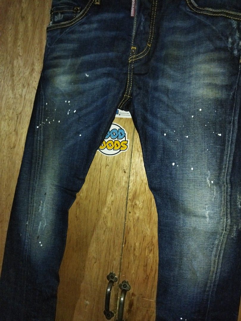 Dsquared2 Skinny Layered Distressed Jeans, Men's Fashion, Bottoms ...